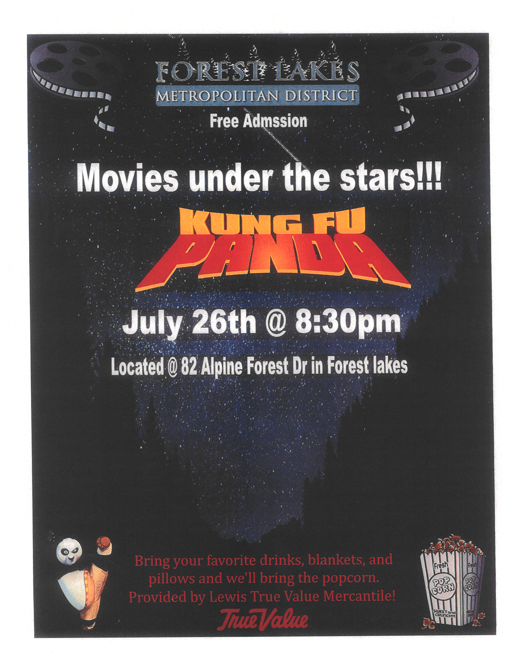 Movie Under the Stars | Forest Lakes Metro District, Colorado